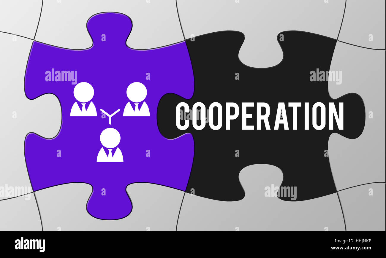 Team Building Collaboration Partenrship Cooperation Concept Stock Photo ...