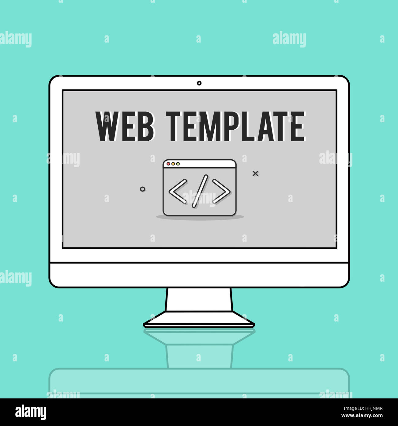 Web Development Symbol Icon Concept Stock Photo - Alamy