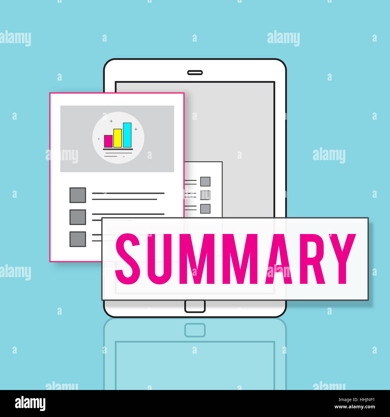 Summary Results Research Report Progress Concept Stock Photo - Alamy