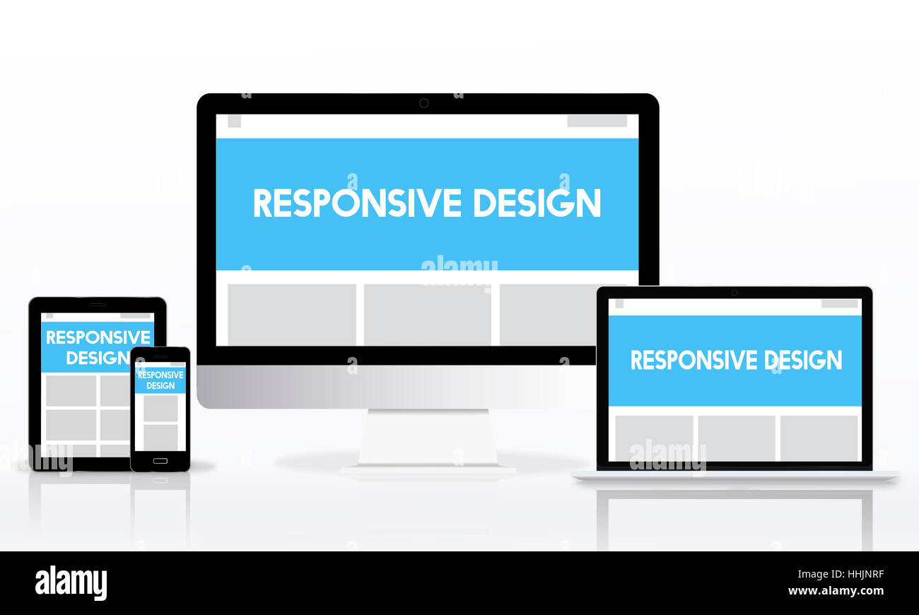 Responsive Design Layout Internet Concept Stock Photo - Alamy