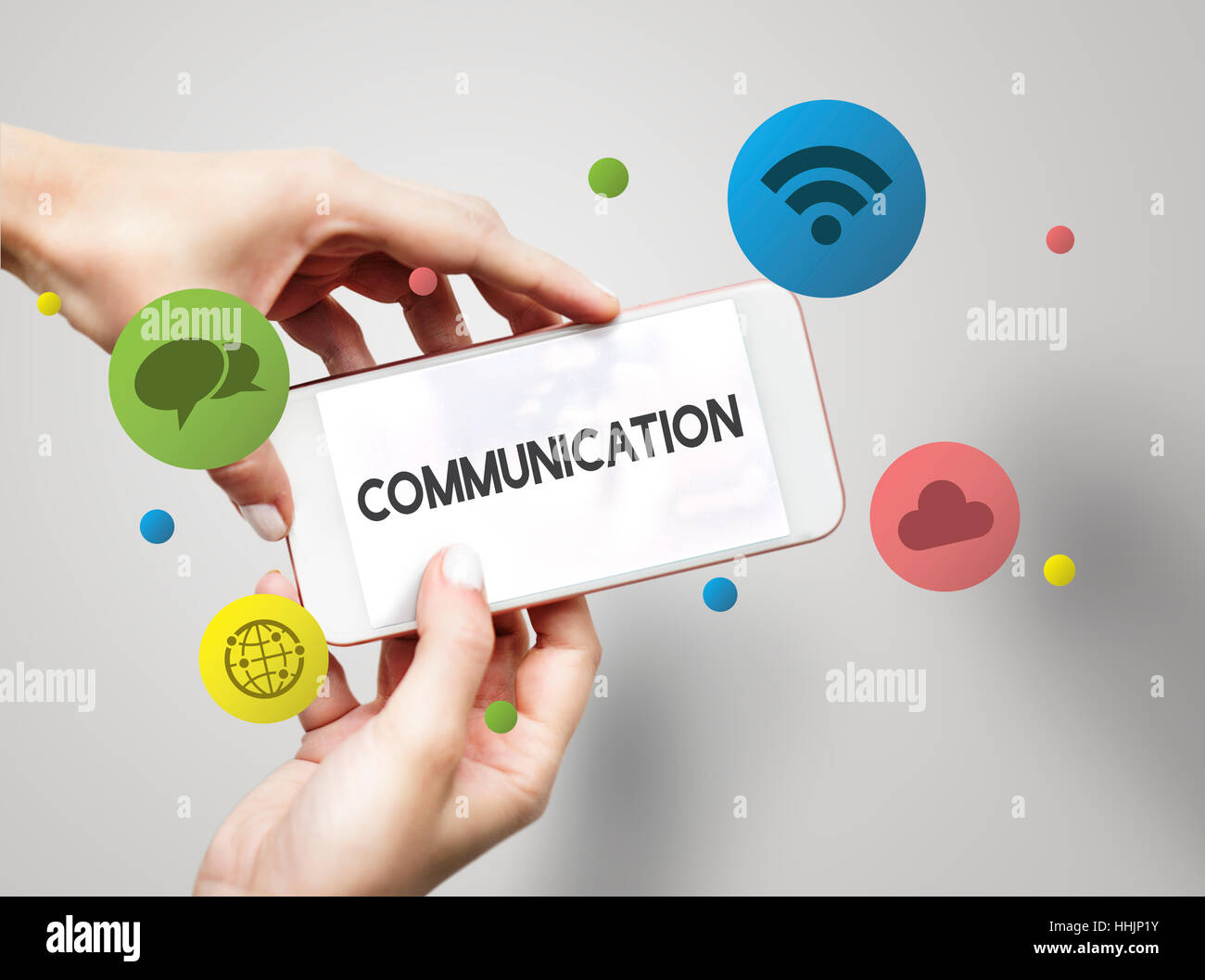 Internet Communication Network Icon Concept Stock Photo - Alamy