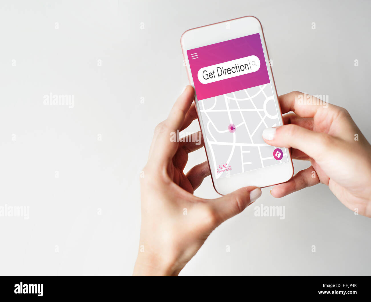 Get Direction Navigation GPS Map Destination Concept Stock Photo - Alamy