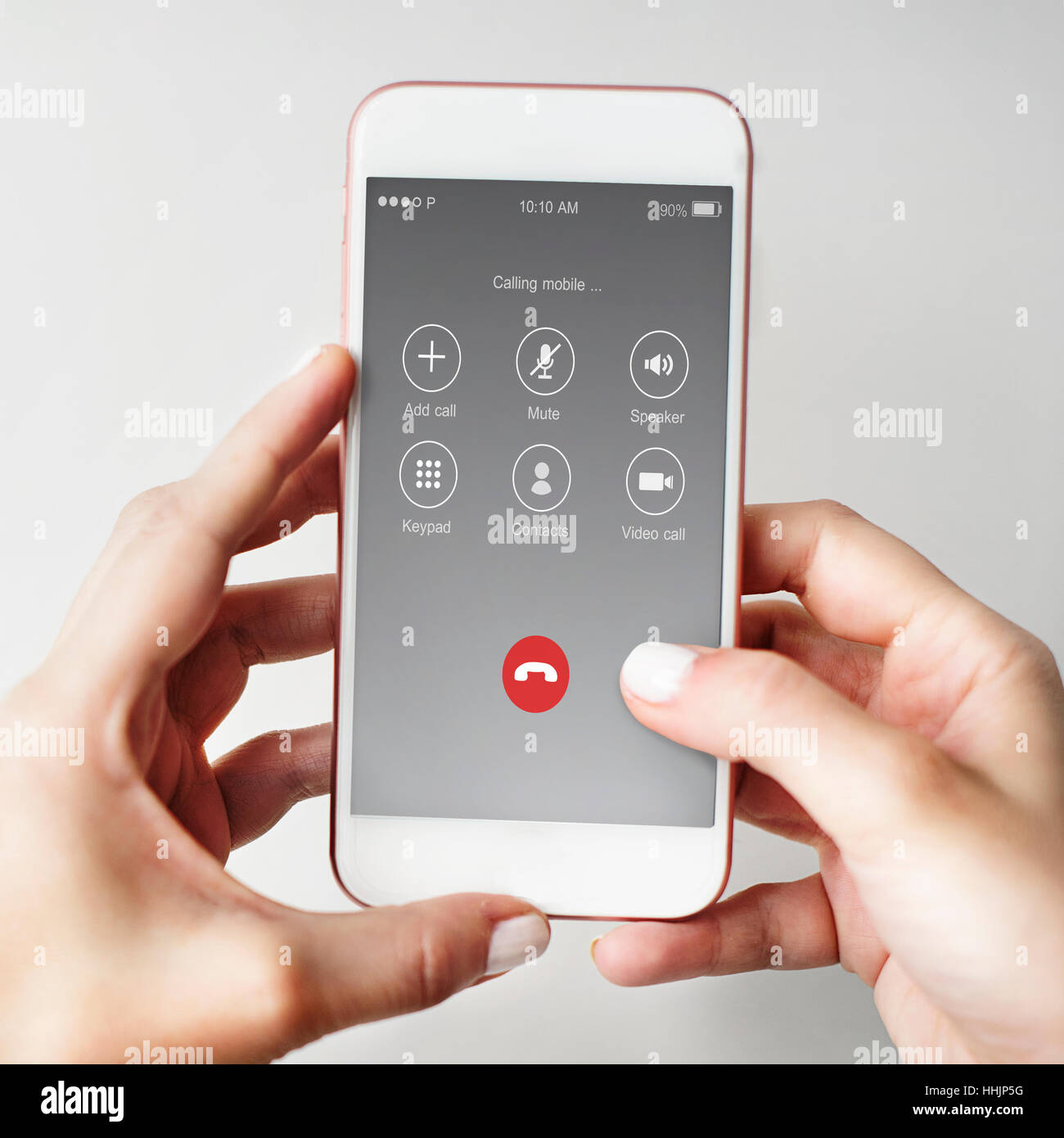 Outgoing Call Calling Communication Concept Stock Photo - Alamy