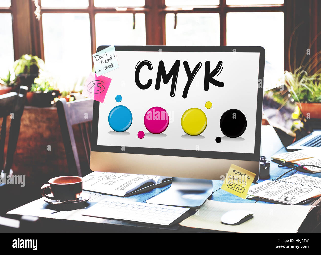CMYK Creative Design Color Ink Mixture Printing Concept Stock Photo - Alamy