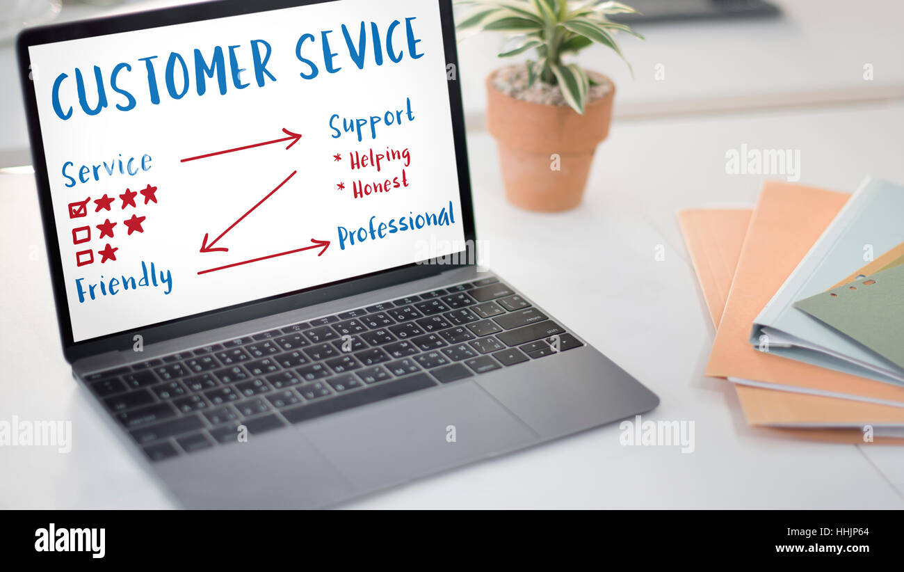 Customer Service Rating Graph Stock Photo - Alamy