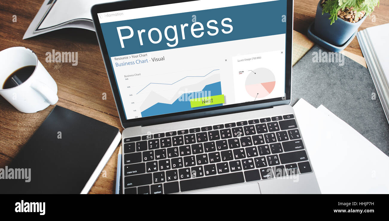Business Research Progress Graph Results Concept Stock Photo - Alamy