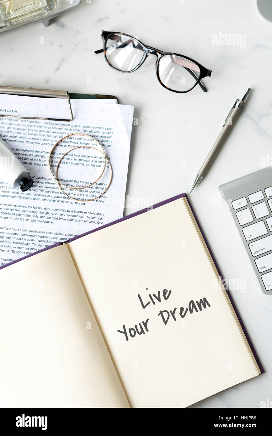 Live Your Life Dream Lifestyle Passion Aspirations Concept Stock Photo ...