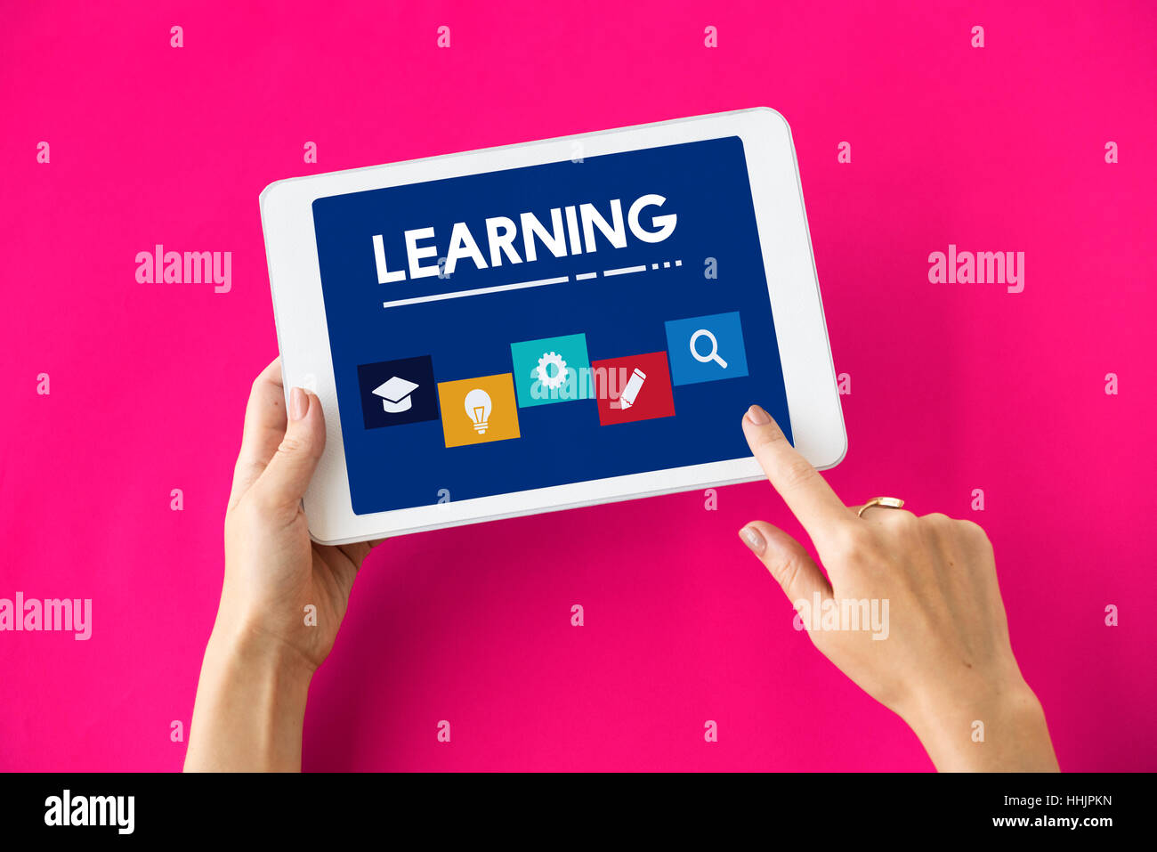 Education School Icon Boxes Concept Stock Photo - Alamy