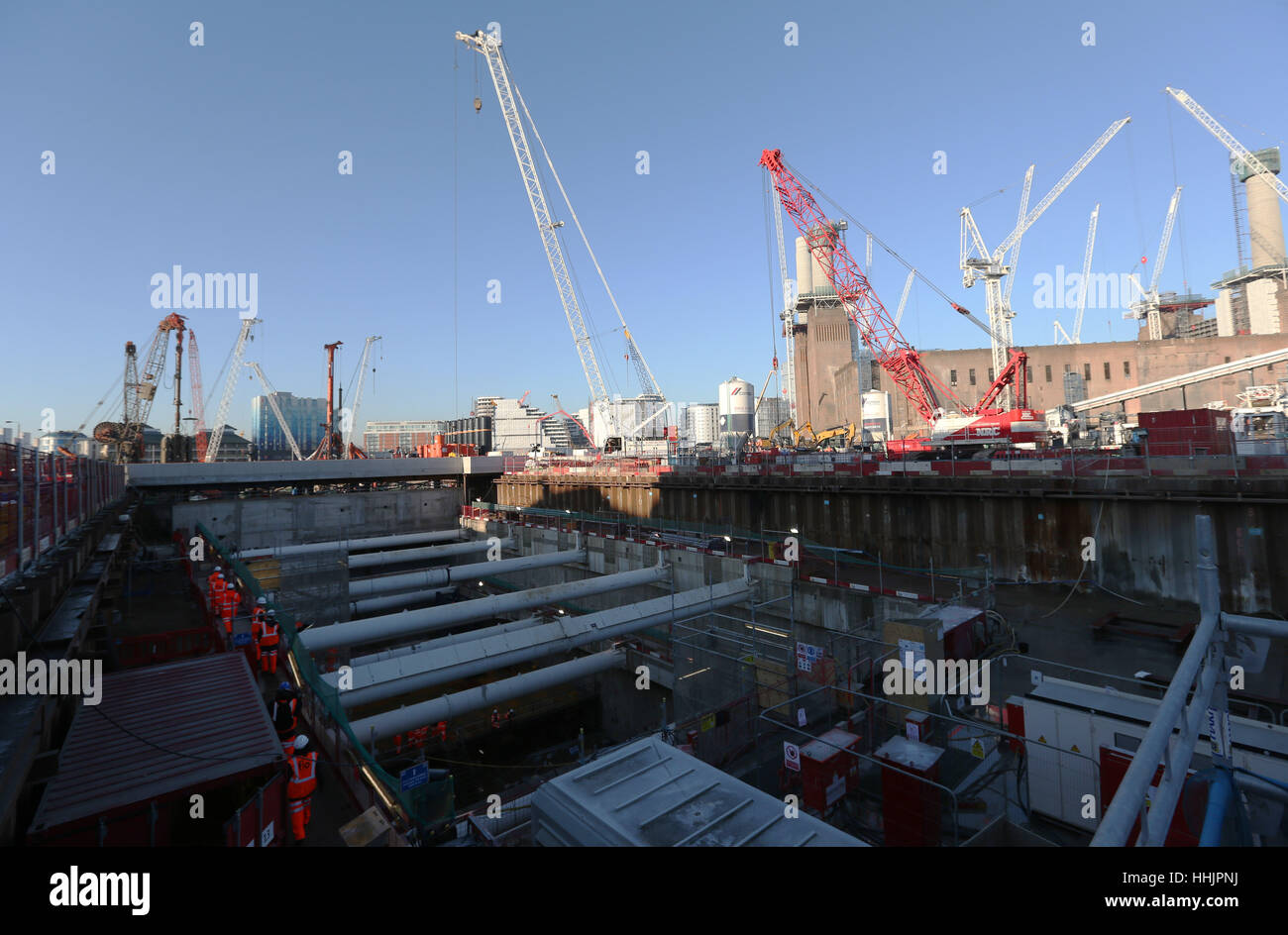 The Northern Line Extension Site, Battersea, London Stock Photo - Alamy