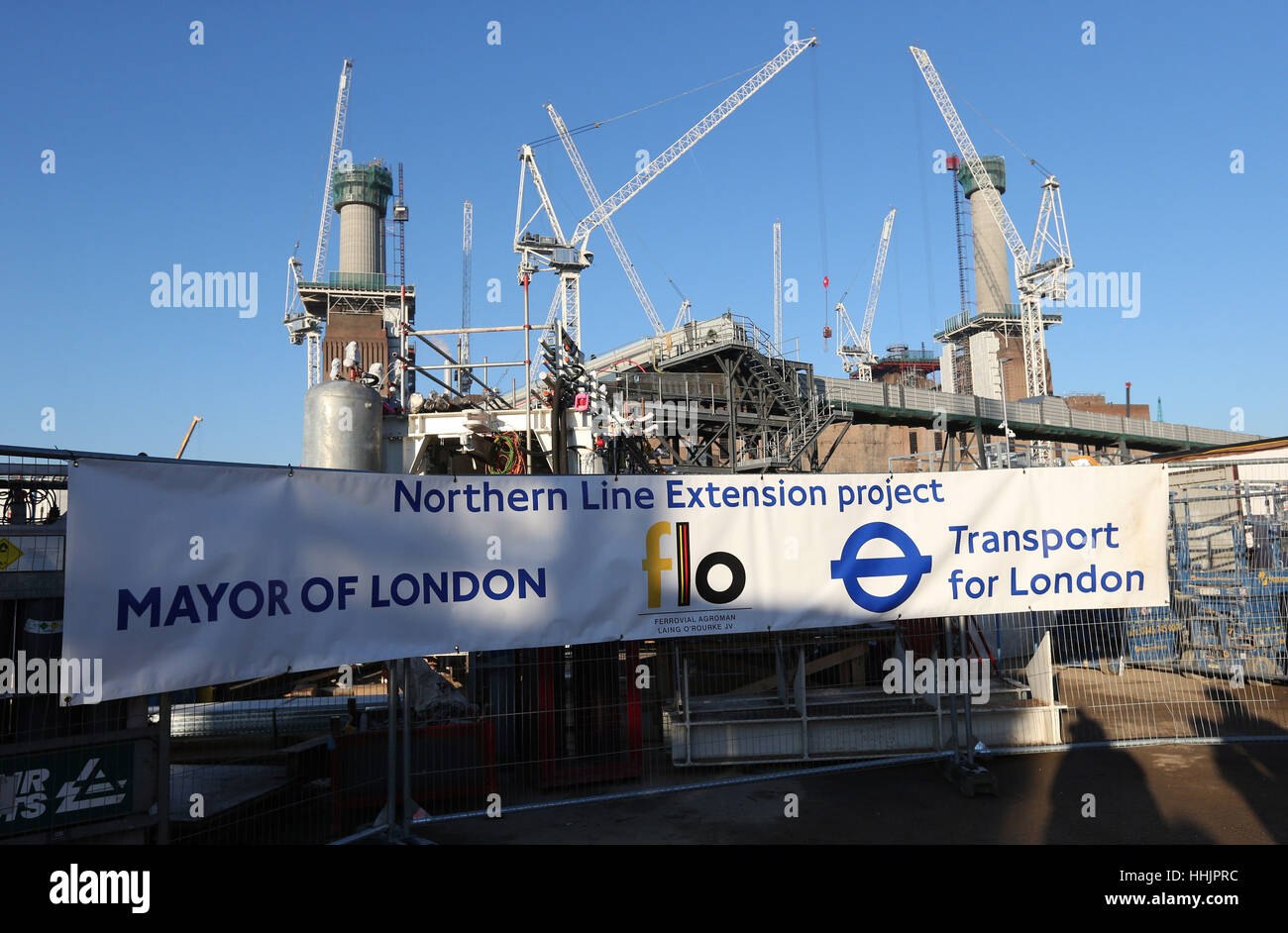 The Northern Line Extension Site, Battersea, London Stock Photo - Alamy