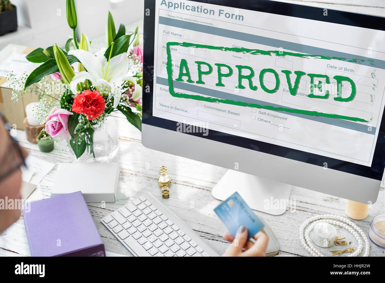 Approved Accepted Application Form Concept Stock Photo - Alamy