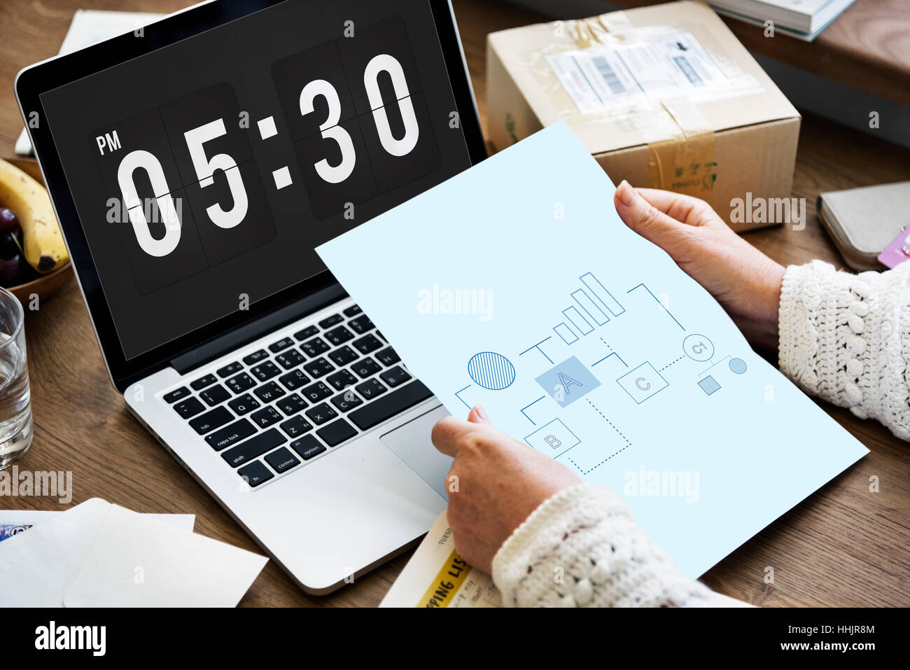 Clock Alarm Punctual Time Management Personal Organizer Concept Stock ...