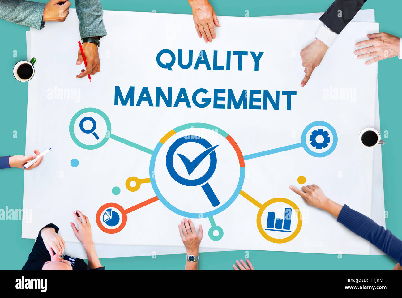Quality Management Check Icon Concept Stock Photo - Alamy