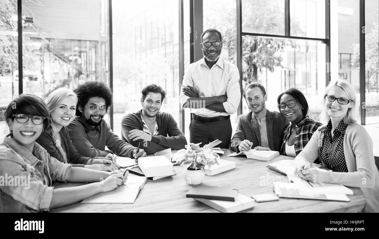 People Meeting Discussion Sharing Studying Concept Stock Photo - Alamy