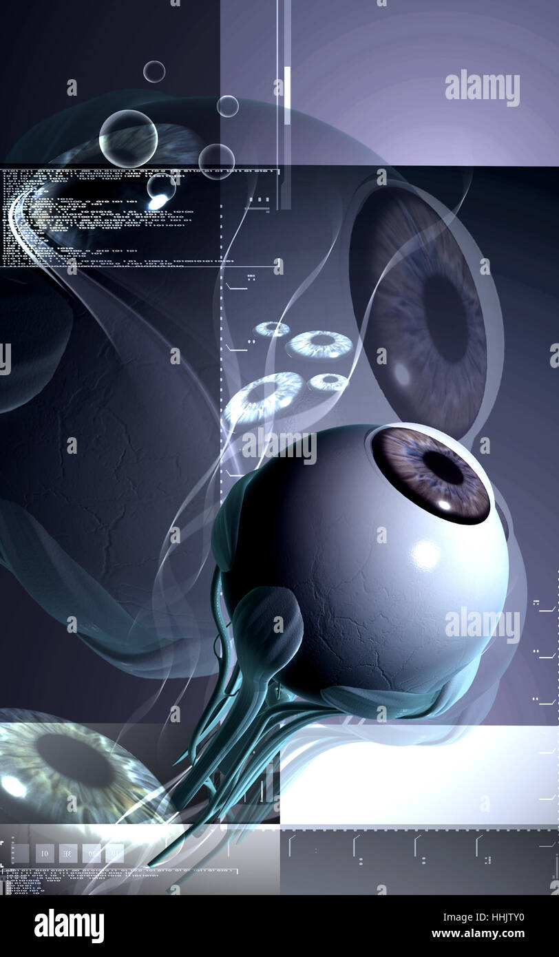 health, medicinally, medical, graphics, colour, illustration, pupil ...
