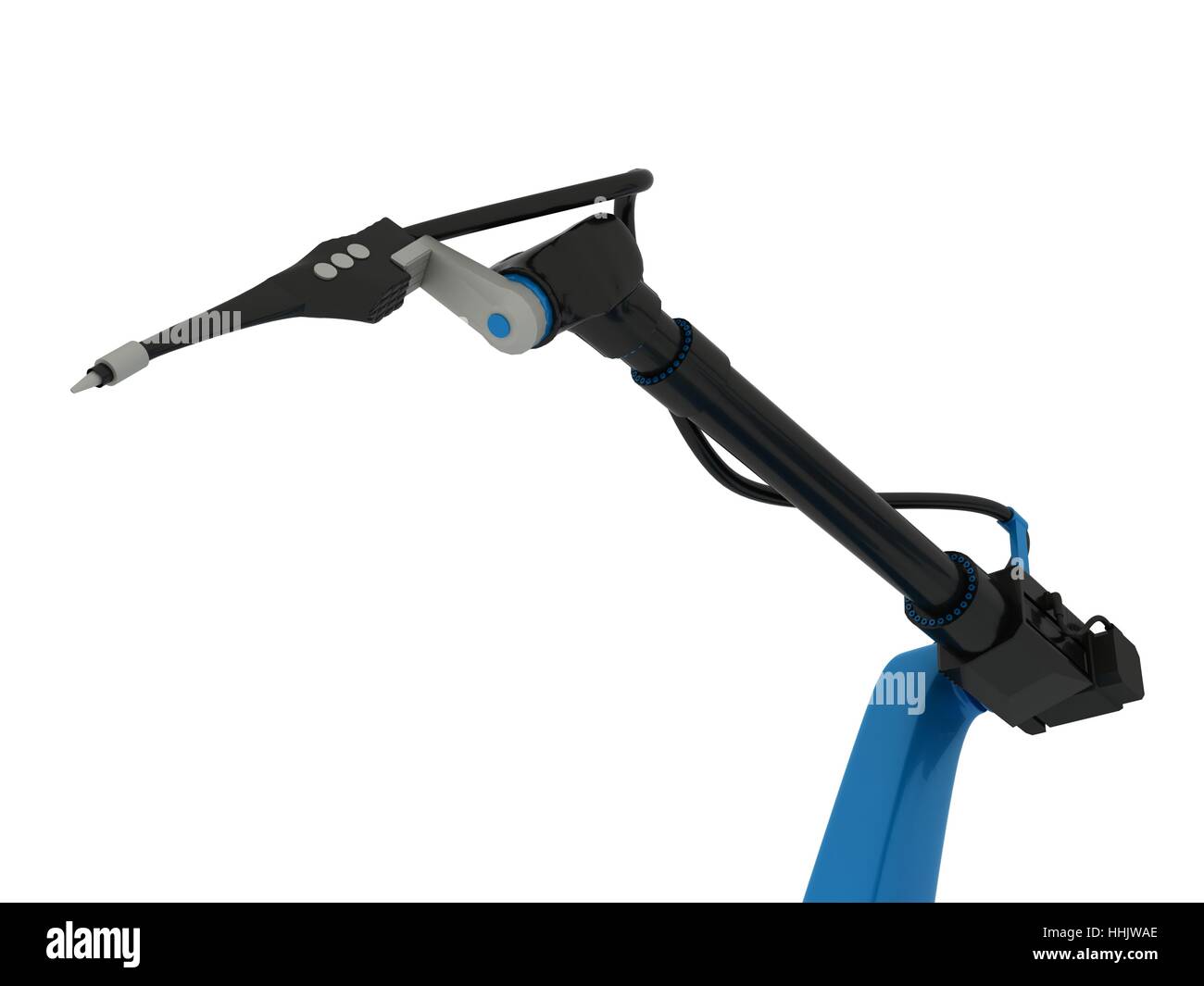 Industrial Robotic Arm Isolated On White Background Stock Photo - Alamy