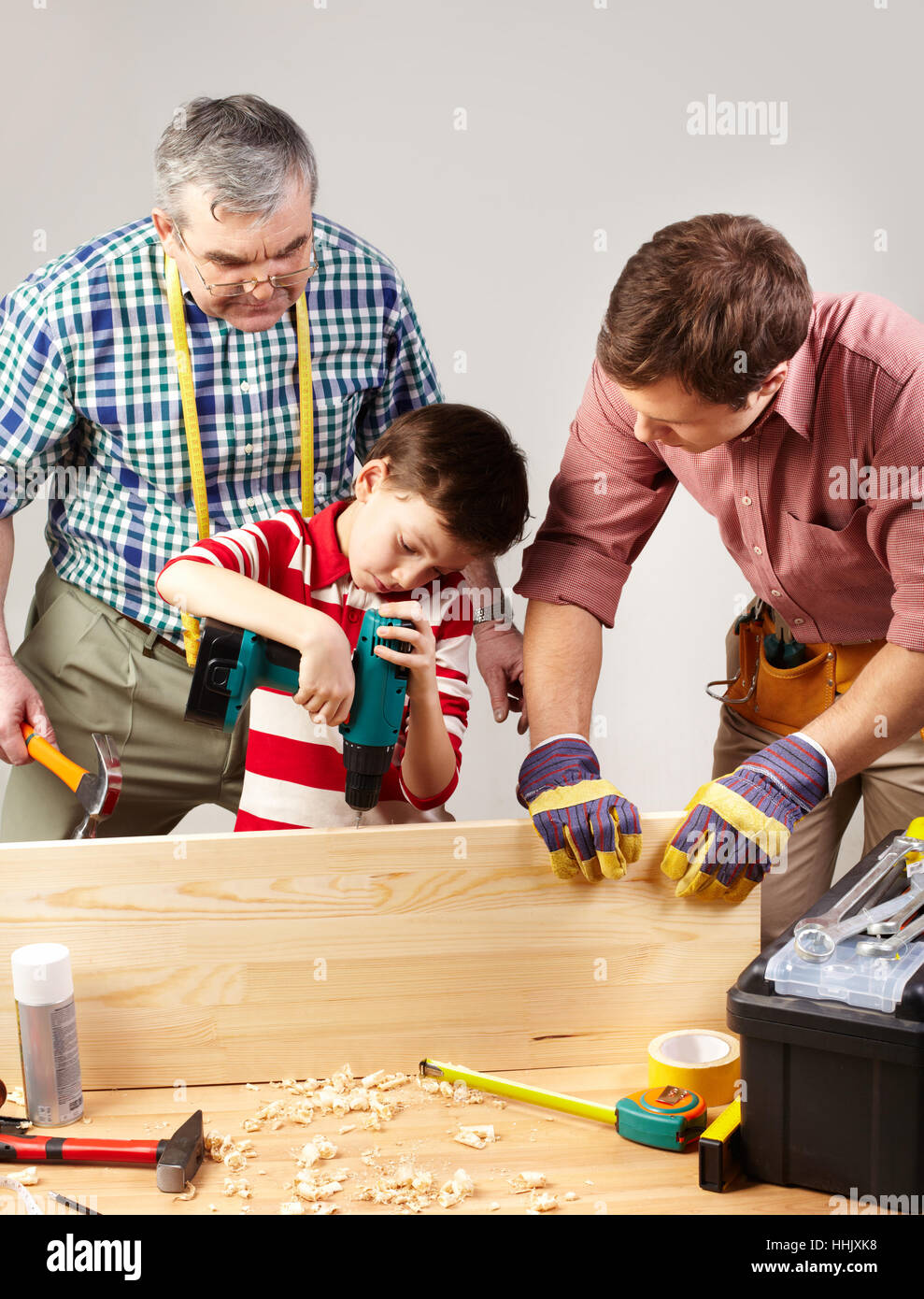 Elderly and young diy hi-res stock photography and images - Alamy