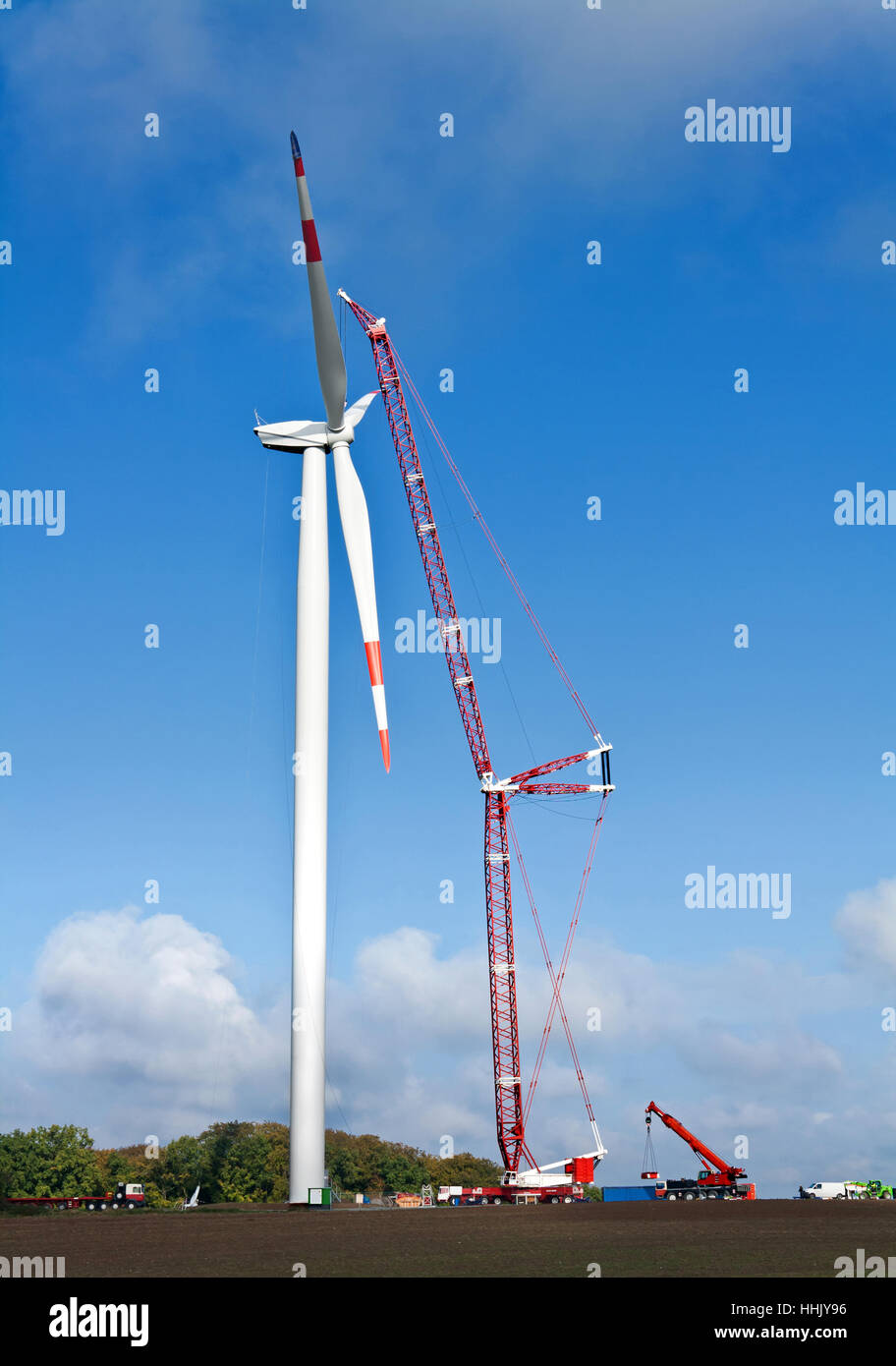 wind power construction Stock Photo - Alamy
