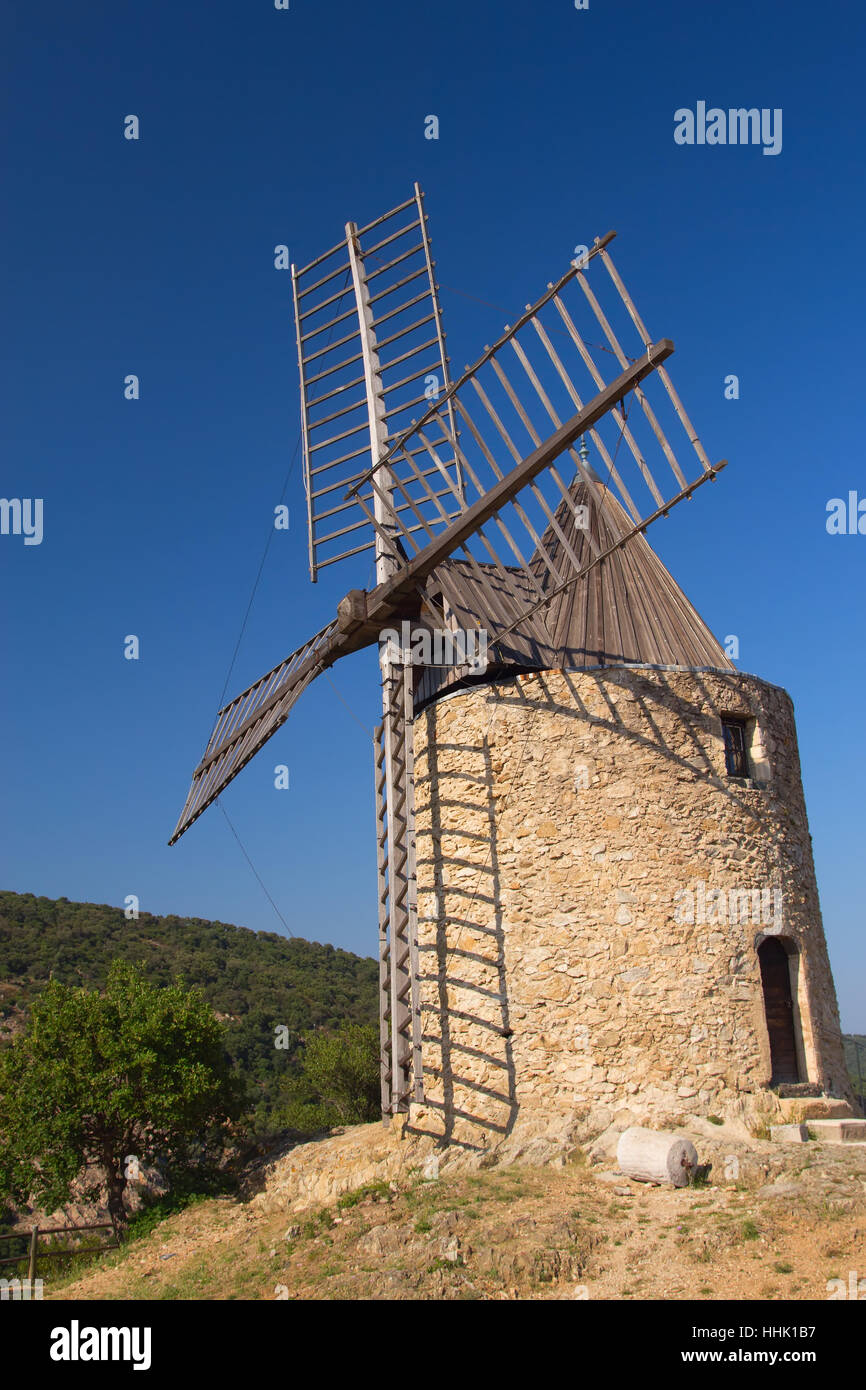 france, windmill, style of construction, architecture, architectural ...