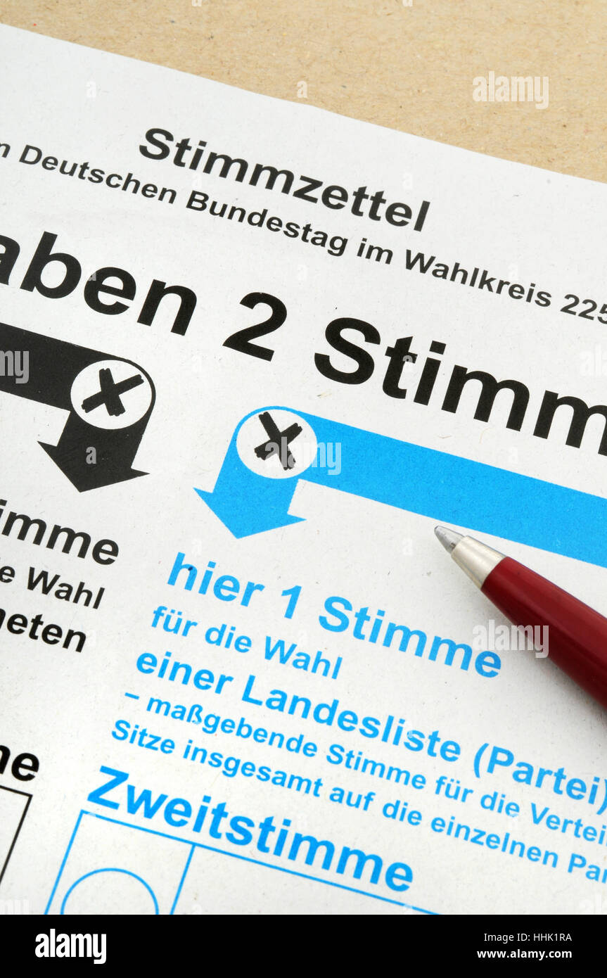 German ballot voting paper hi-res stock photography and images - Alamy