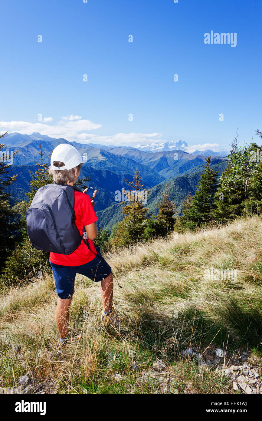male, masculine, kid, landscape, scenery, countryside, nature, mountain ...