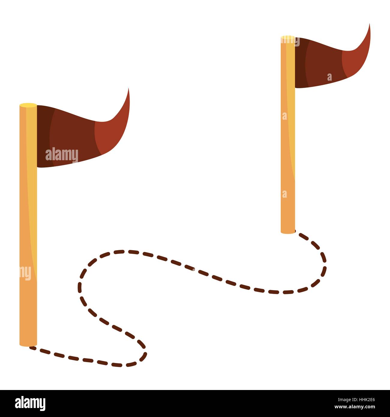 Two flags point icon, cartoon style Stock Vector Image & Art - Alamy