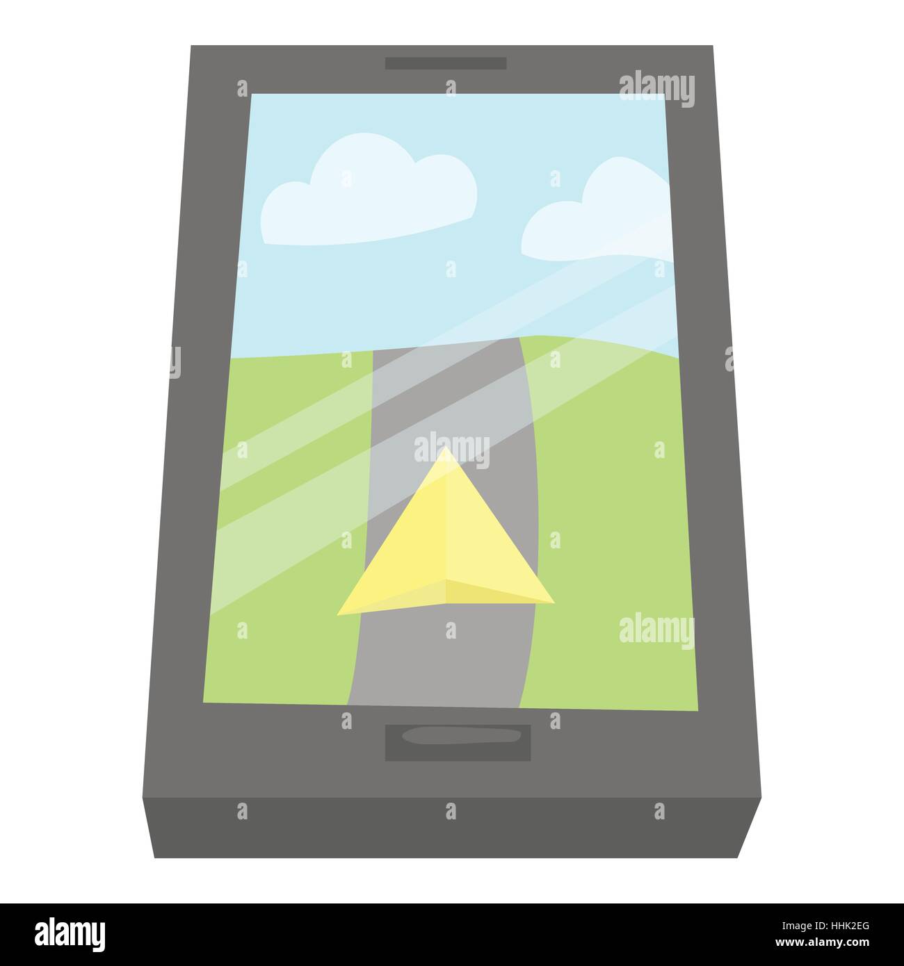 GPS navigation icon, cartoon style Stock Vector Image & Art - Alamy