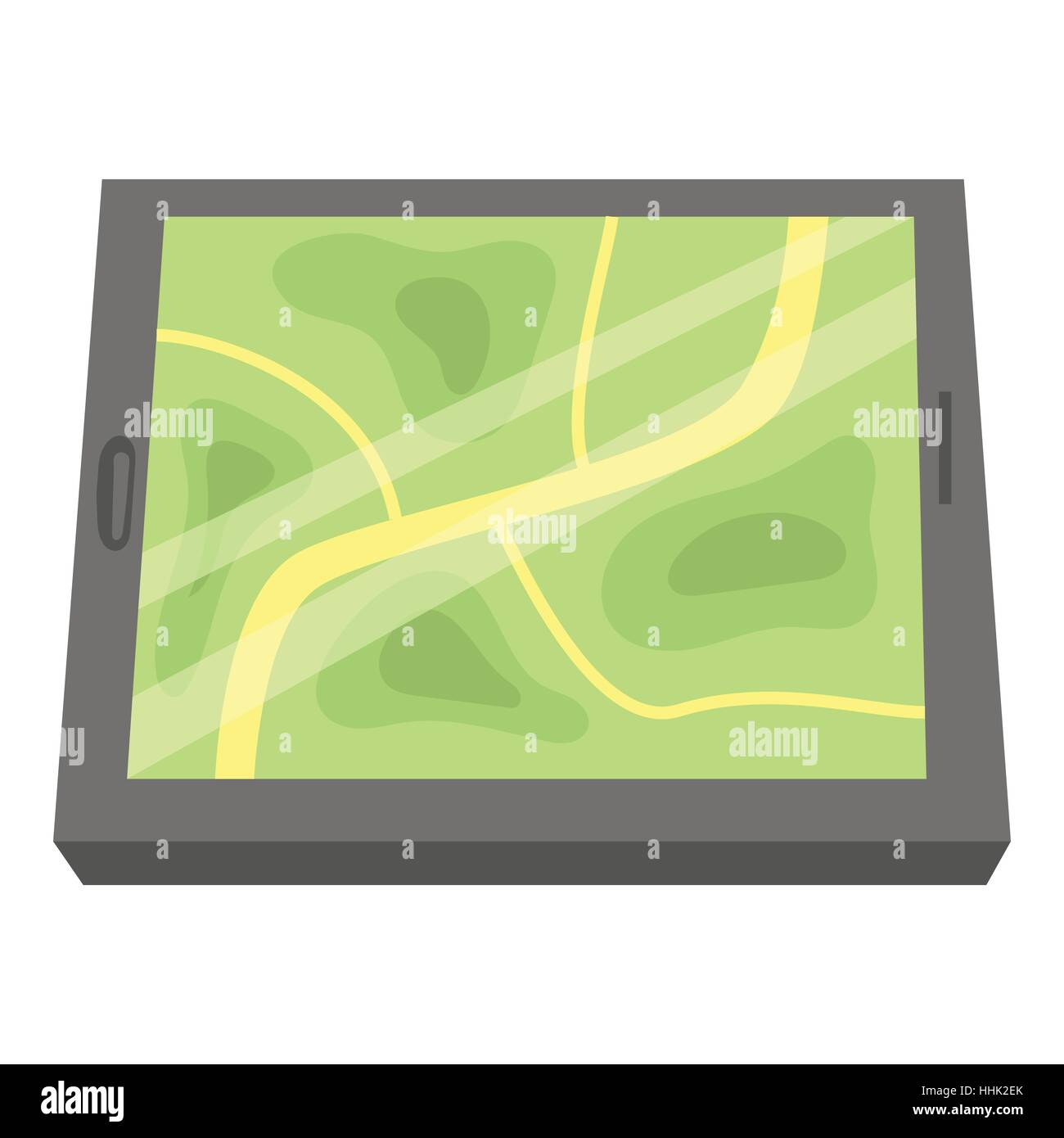 GPS map icon, cartoon style Stock Vector Image & Art - Alamy