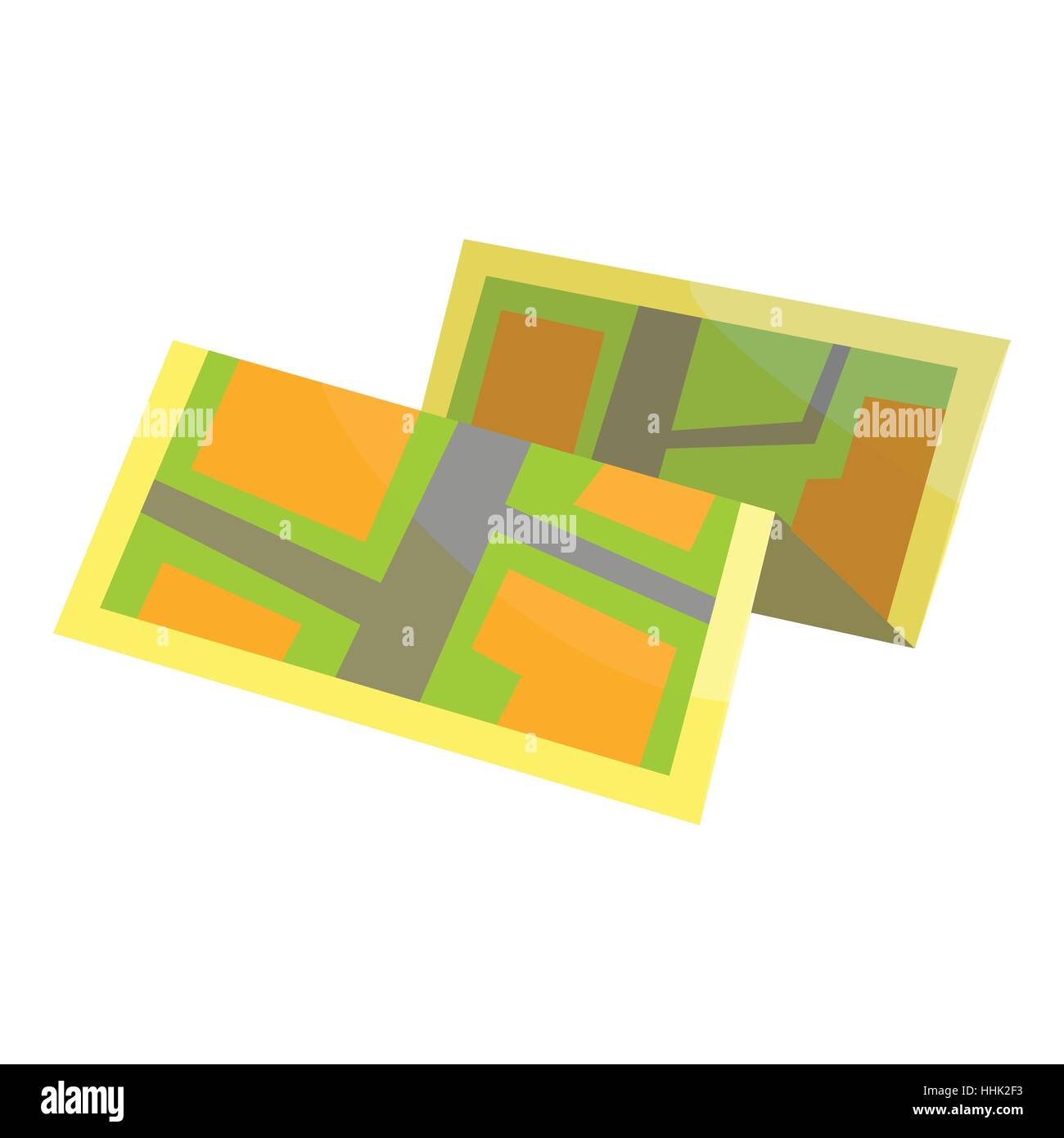 Paper map icon, cartoon style Stock Vector Image & Art - Alamy