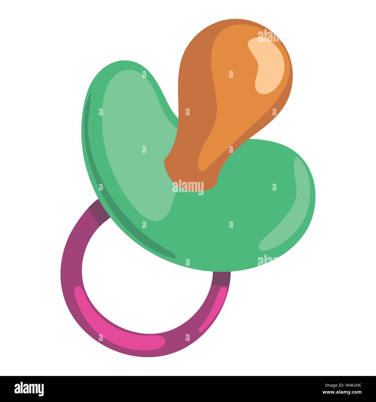 Green baby pacifier icon, cartoon style Stock Vector Image & Art - Alamy