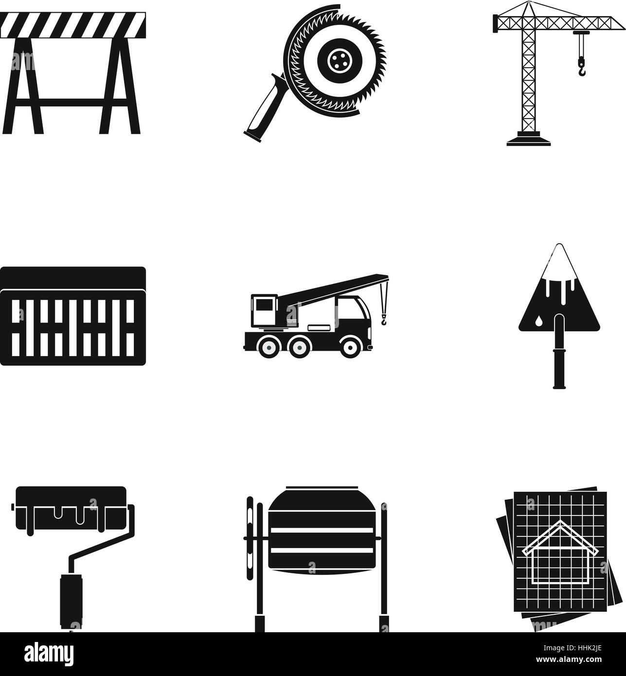 Building tools icons set, simple style Stock Vector Image & Art - Alamy