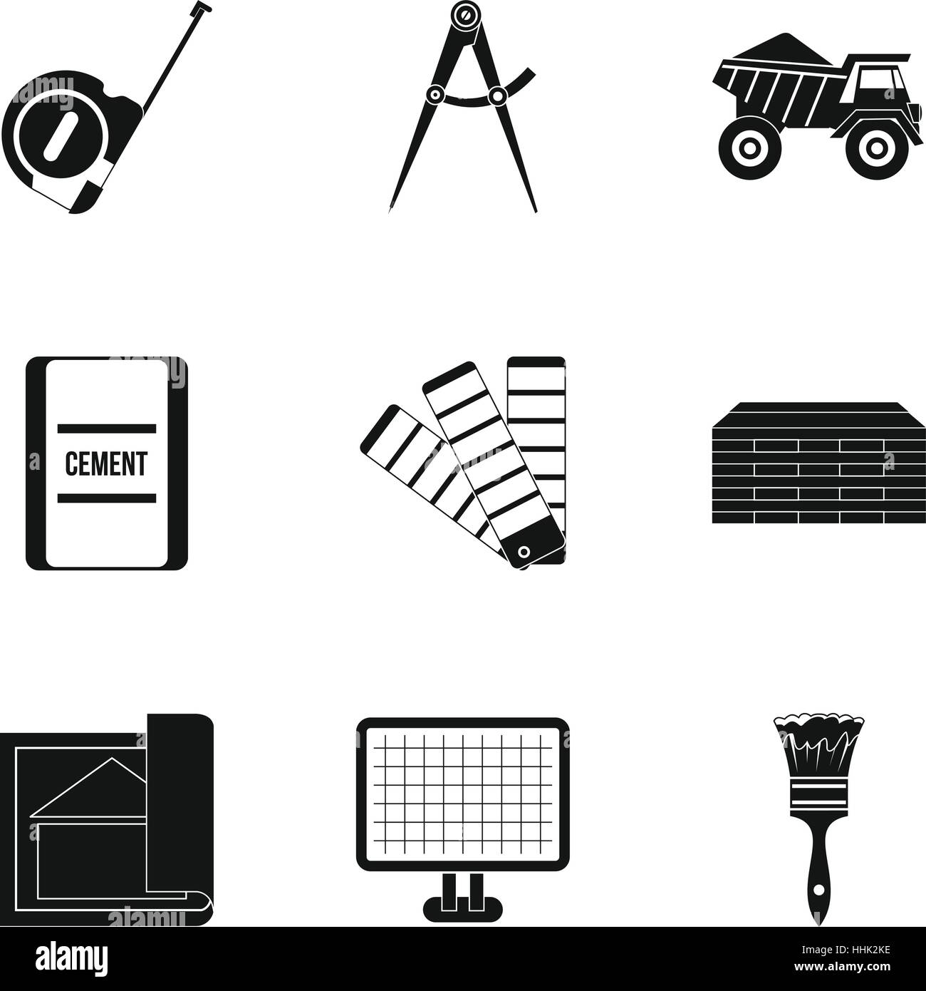Building tools icons set, simple style Stock Vector Image & Art - Alamy
