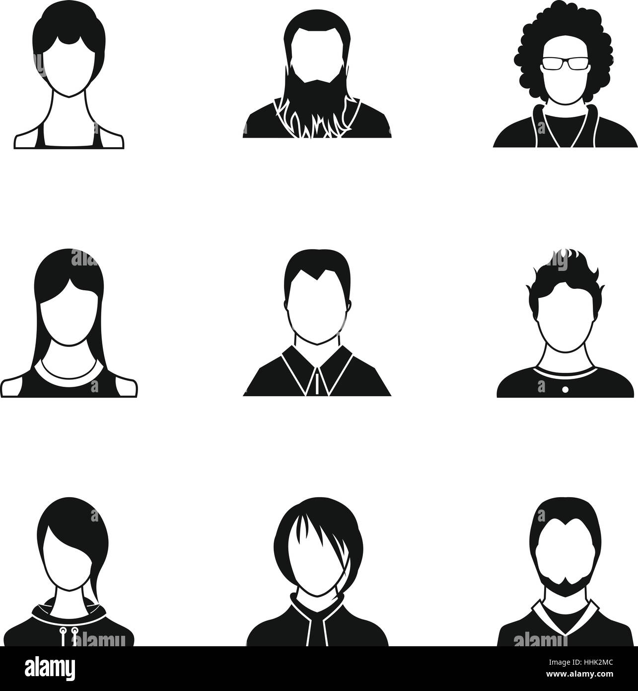 Male afro avatar icon simple hi-res stock photography and images - Alamy