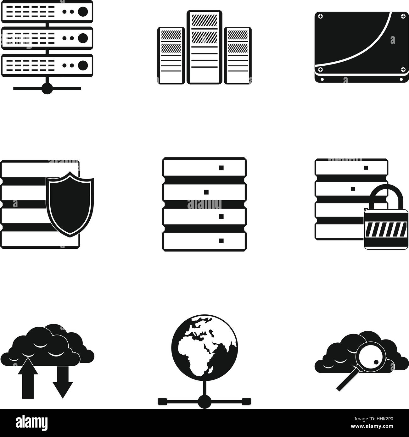 Computer icons set, simple style Stock Vector Image & Art - Alamy