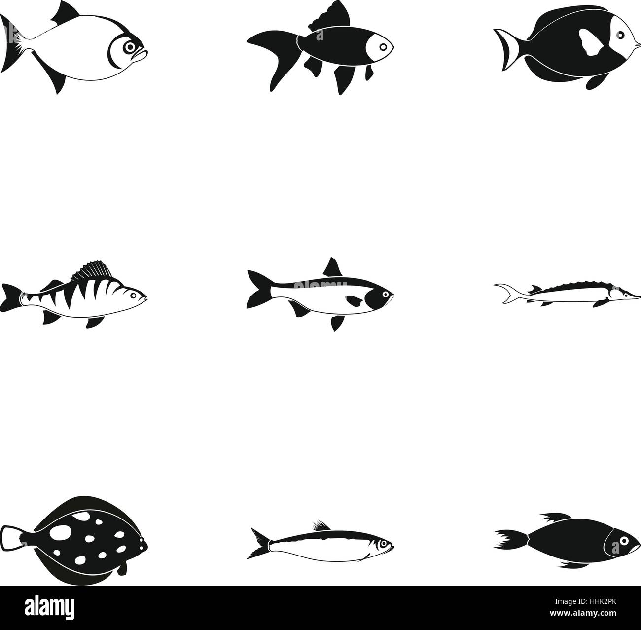 Tropical fish icons set, simple style Stock Vector Image & Art - Alamy