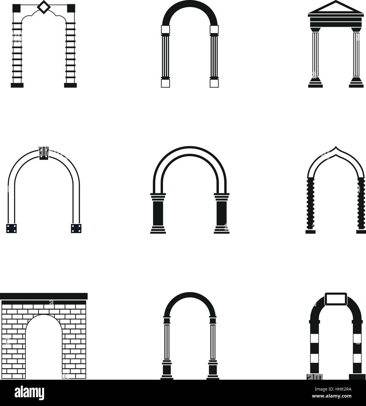 Striped brick arch Black and White Stock Photos & Images - Alamy