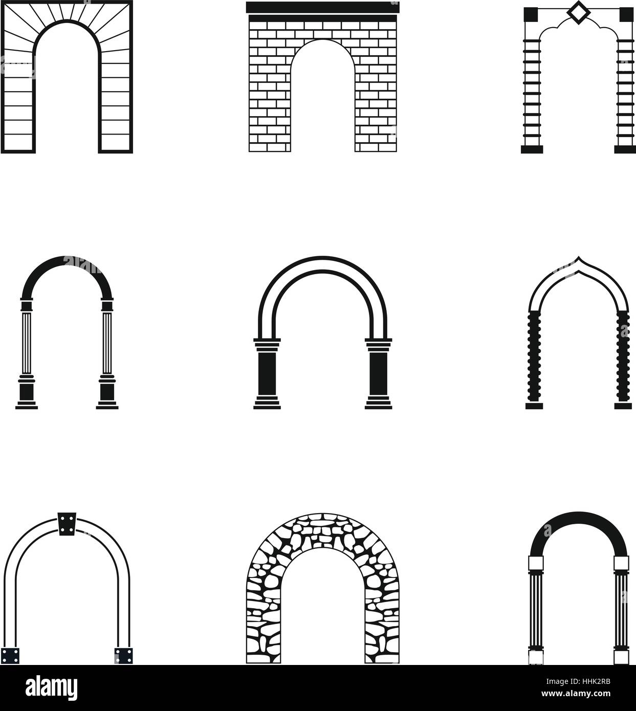 Archway icons set, simple style Stock Vector Image & Art - Alamy