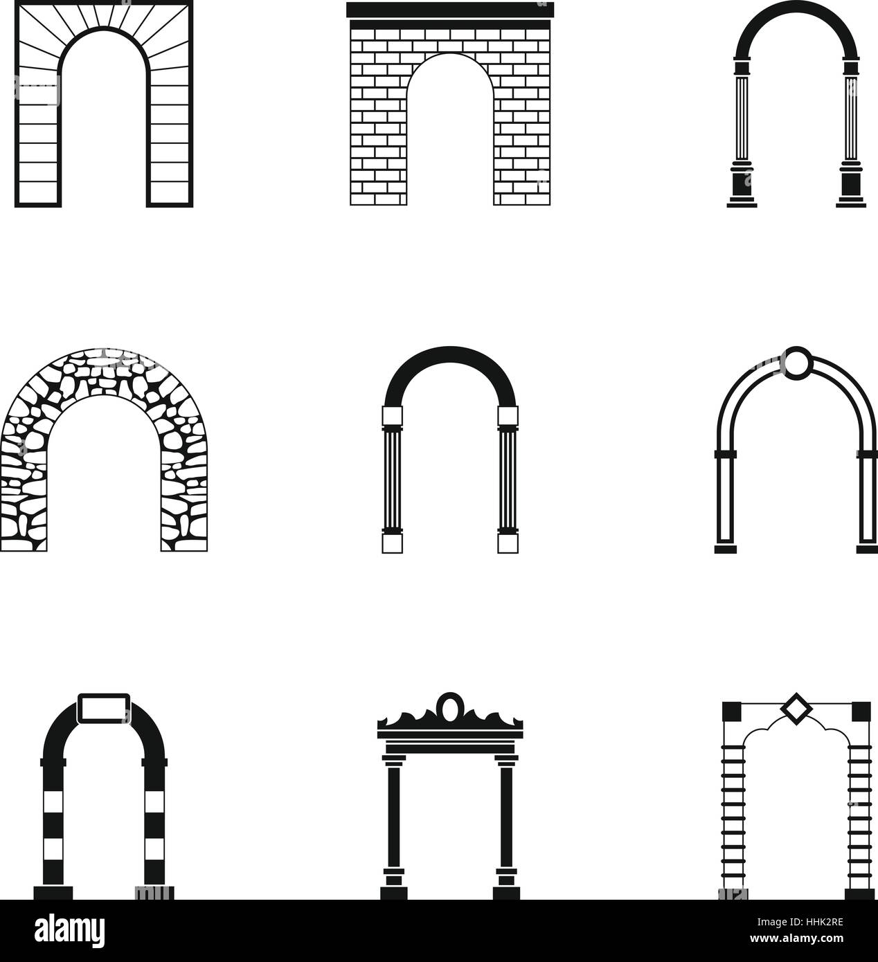 Arches of wood Stock Vector Images - Alamy