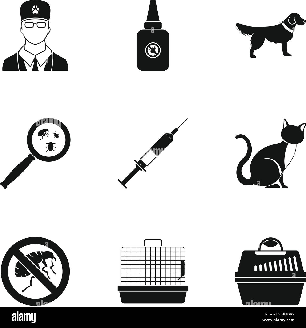 Veterinarian icons set, simple style Stock Vector Image & Art - Alamy