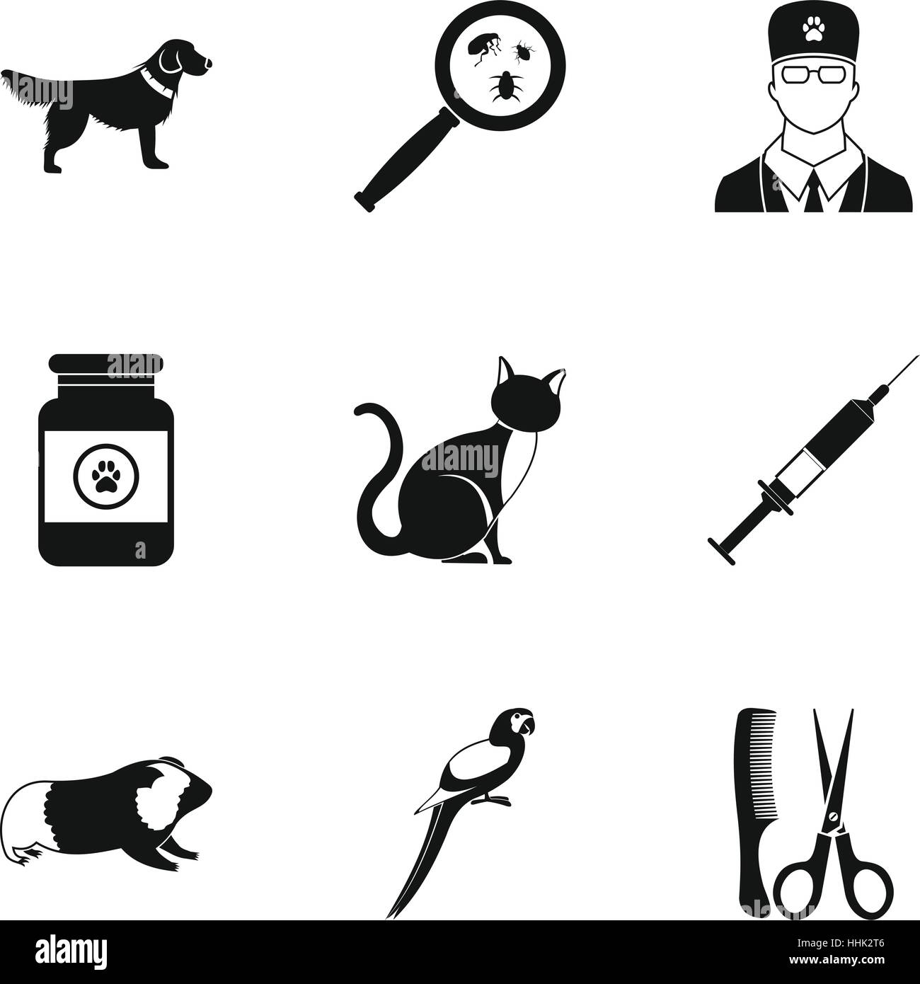 Vet and dog examine Stock Vector Images - Alamy