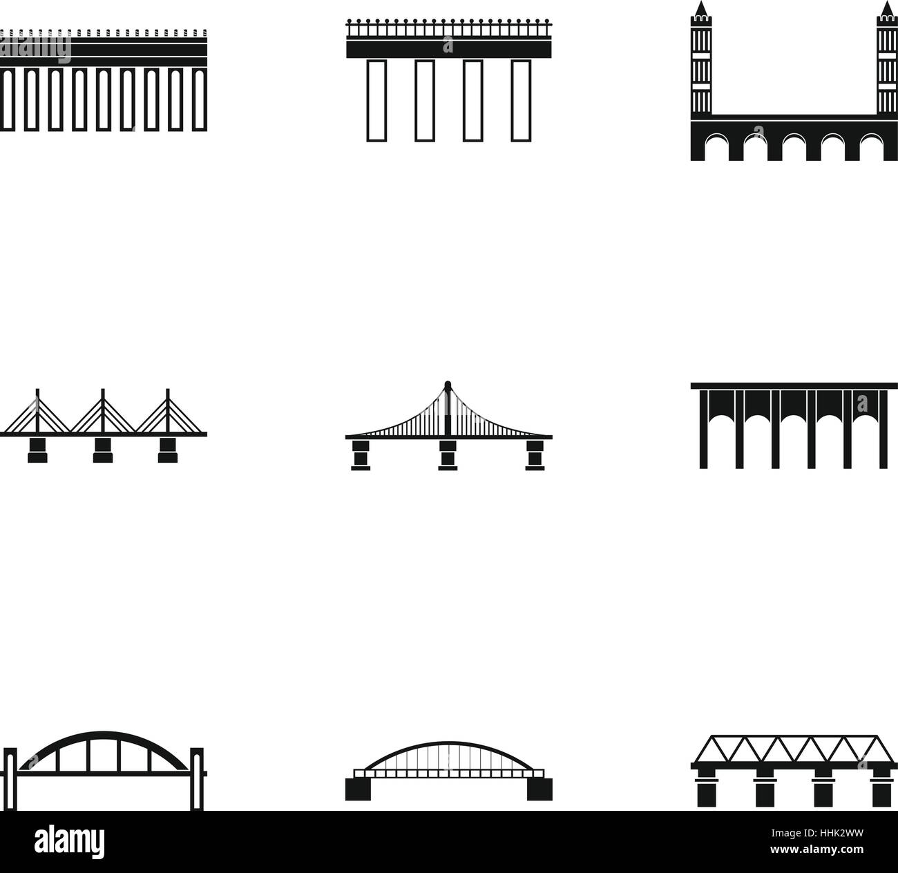 Types of bridges illustration hi-res stock photography and images - Alamy