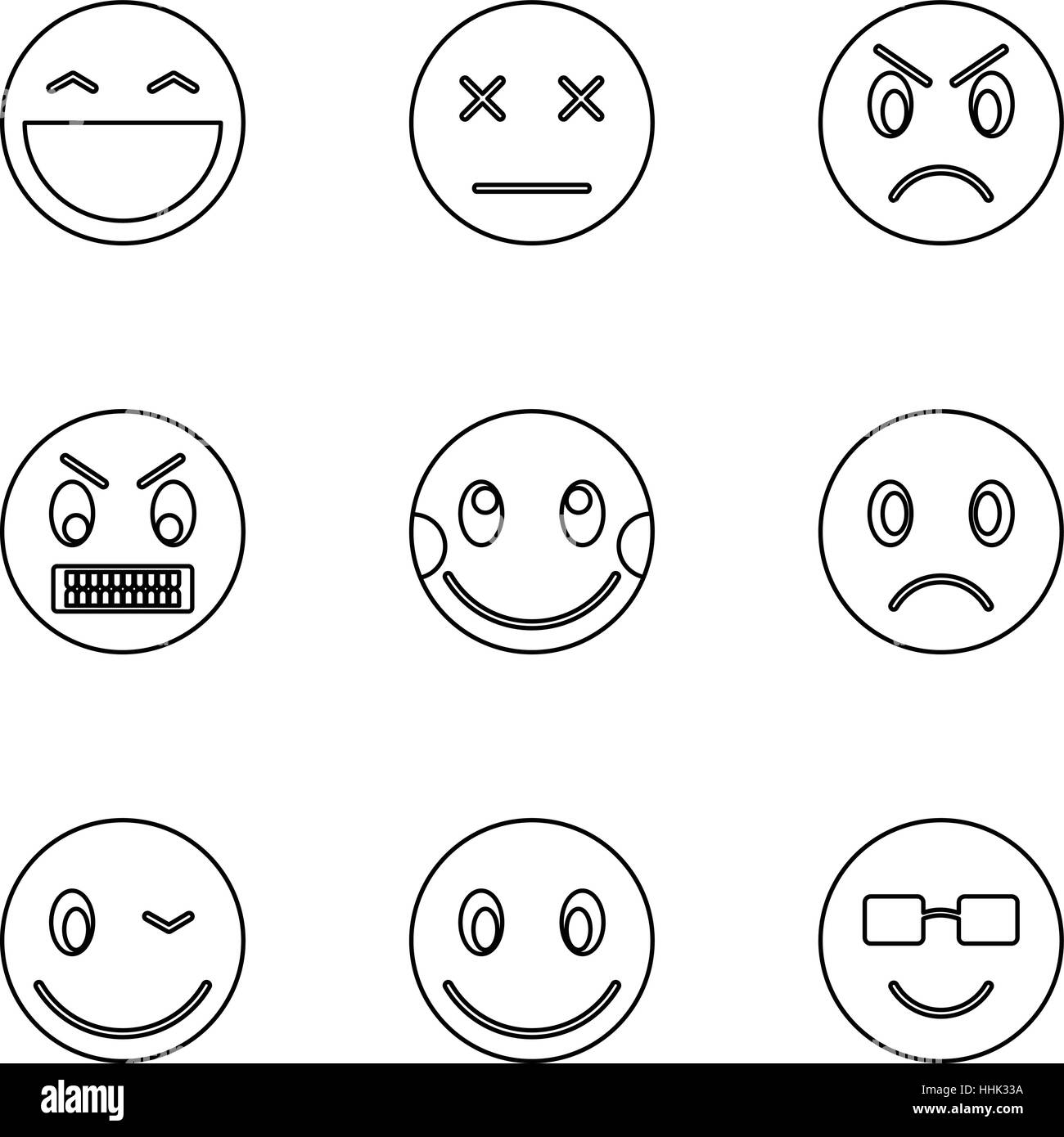 Happy sad smileys showing hi-res stock photography and images - Alamy