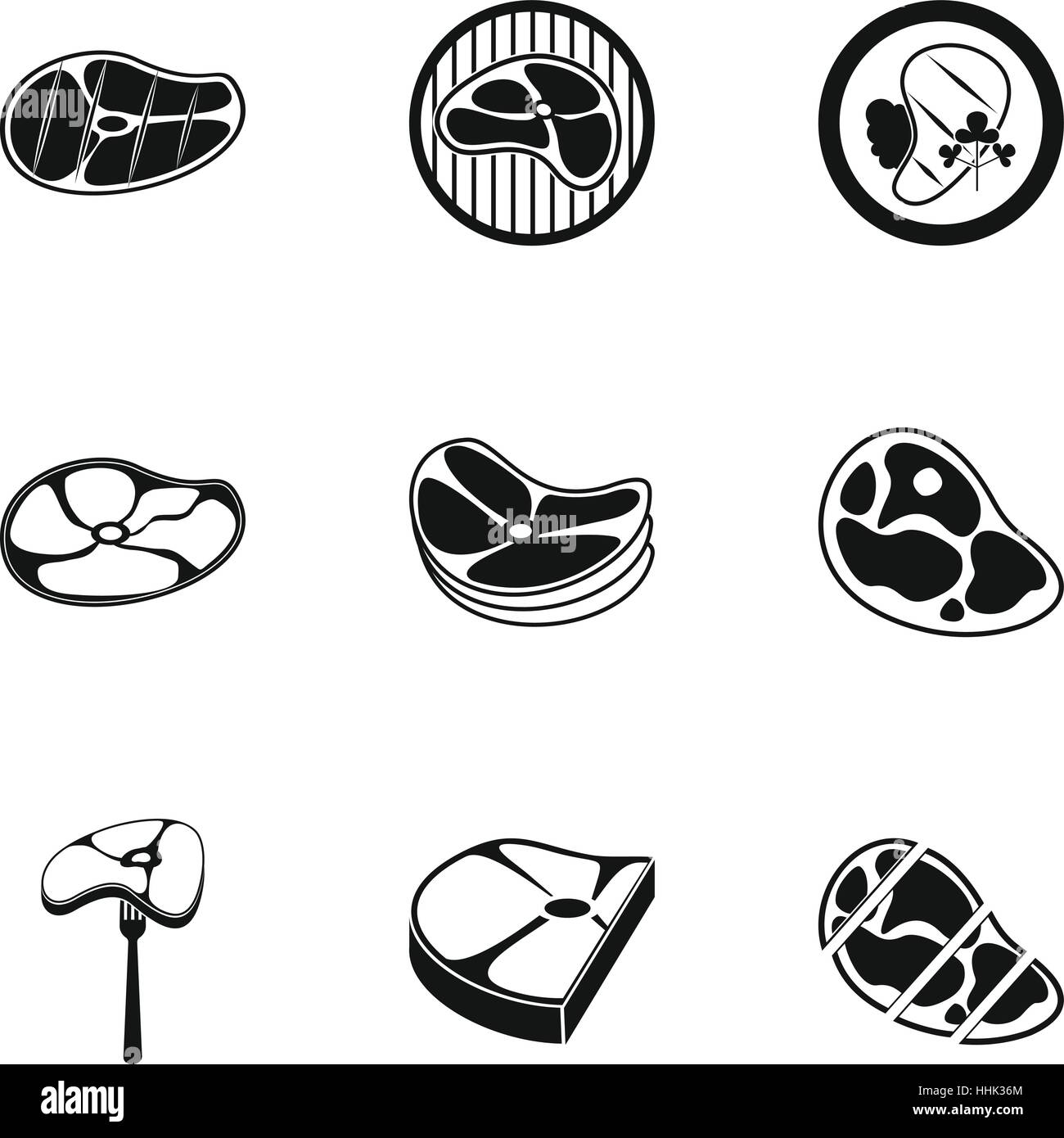 Dish steak icon simple Stock Vector Images - Alamy