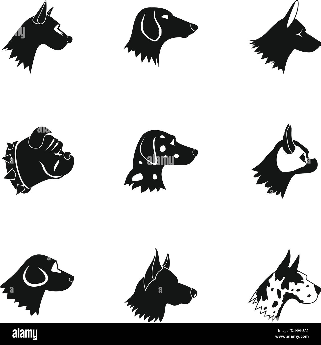 Pet dog icons set, simple style Stock Vector Image & Art - Alamy