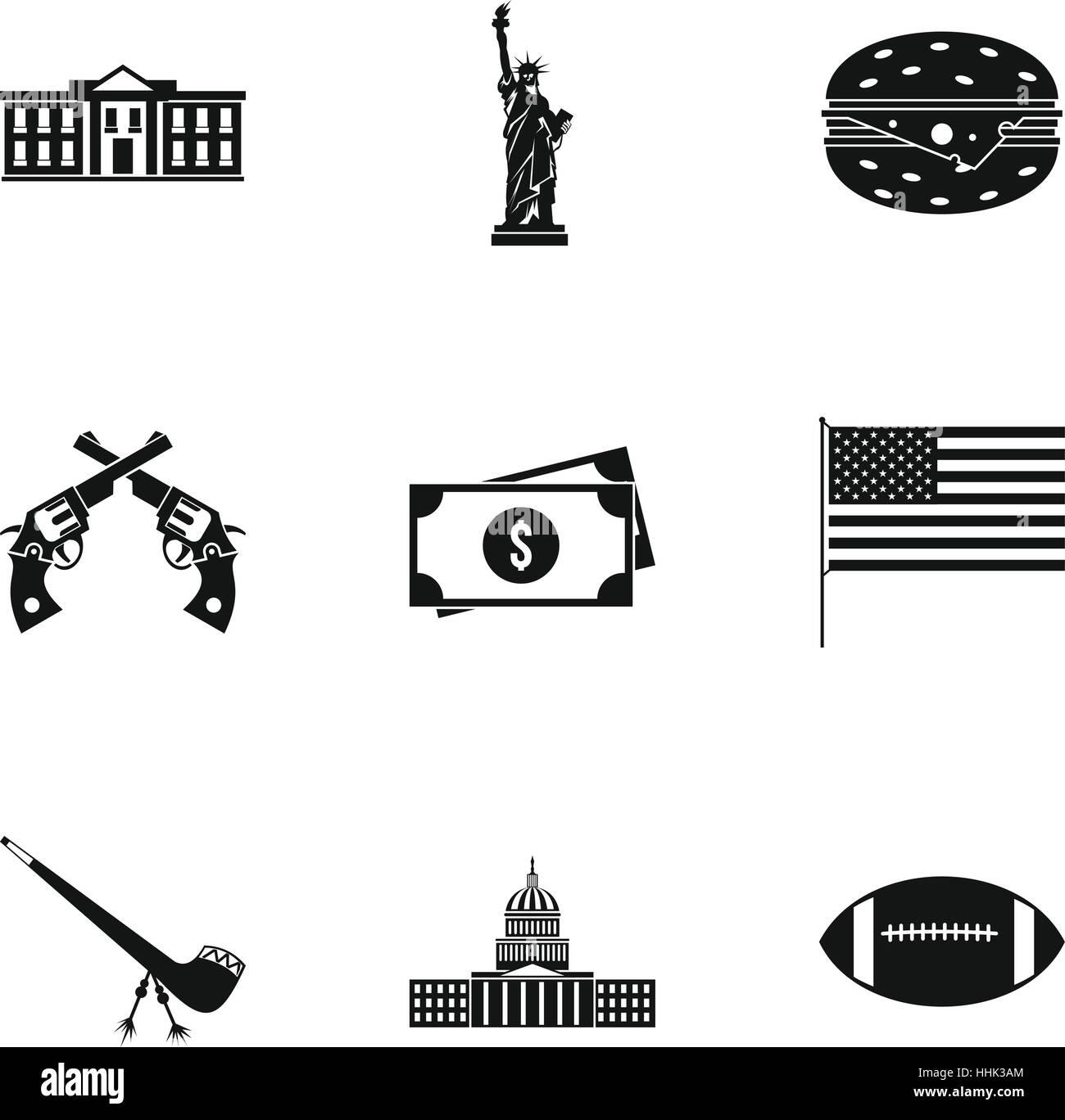 Holiday usa icons set Stock Vector Images - Alamy