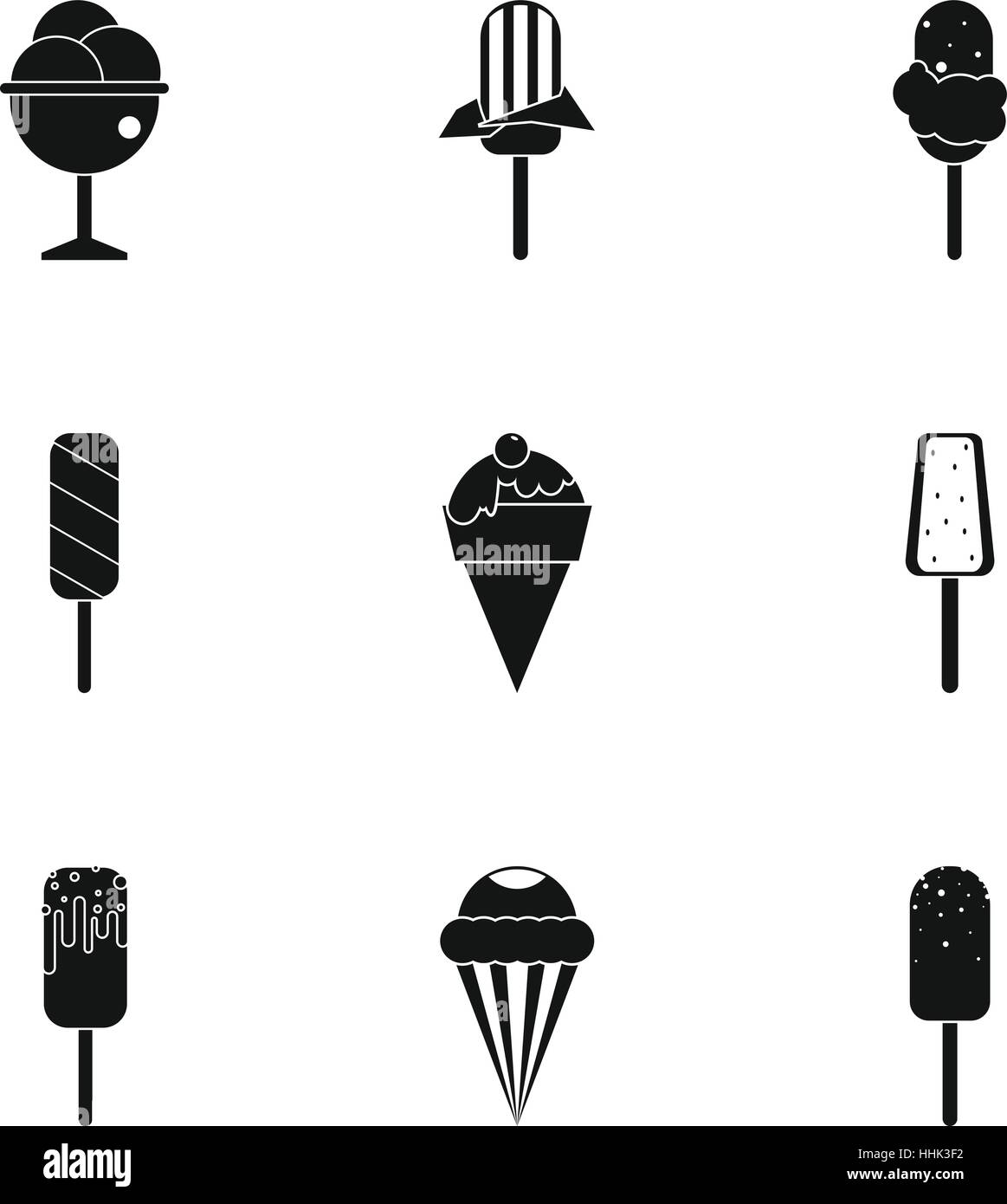 Frozen sweets icons set, simple style Stock Vector Image & Art - Alamy