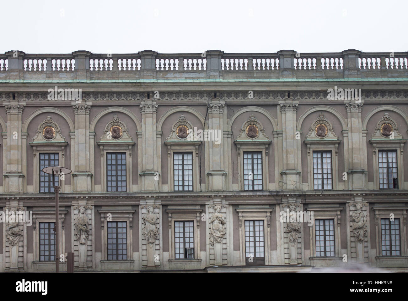 Detail Facade Royal Imperial Palace Stockholm Sweden Stock Photo - Alamy