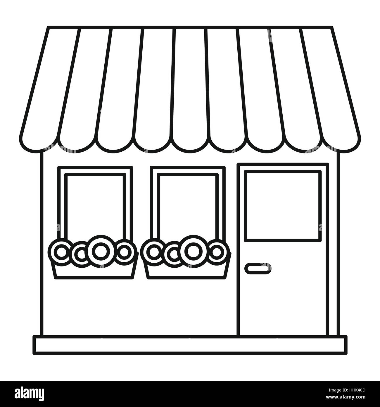 Store icon, outline style Stock Vector Image & Art - Alamy
