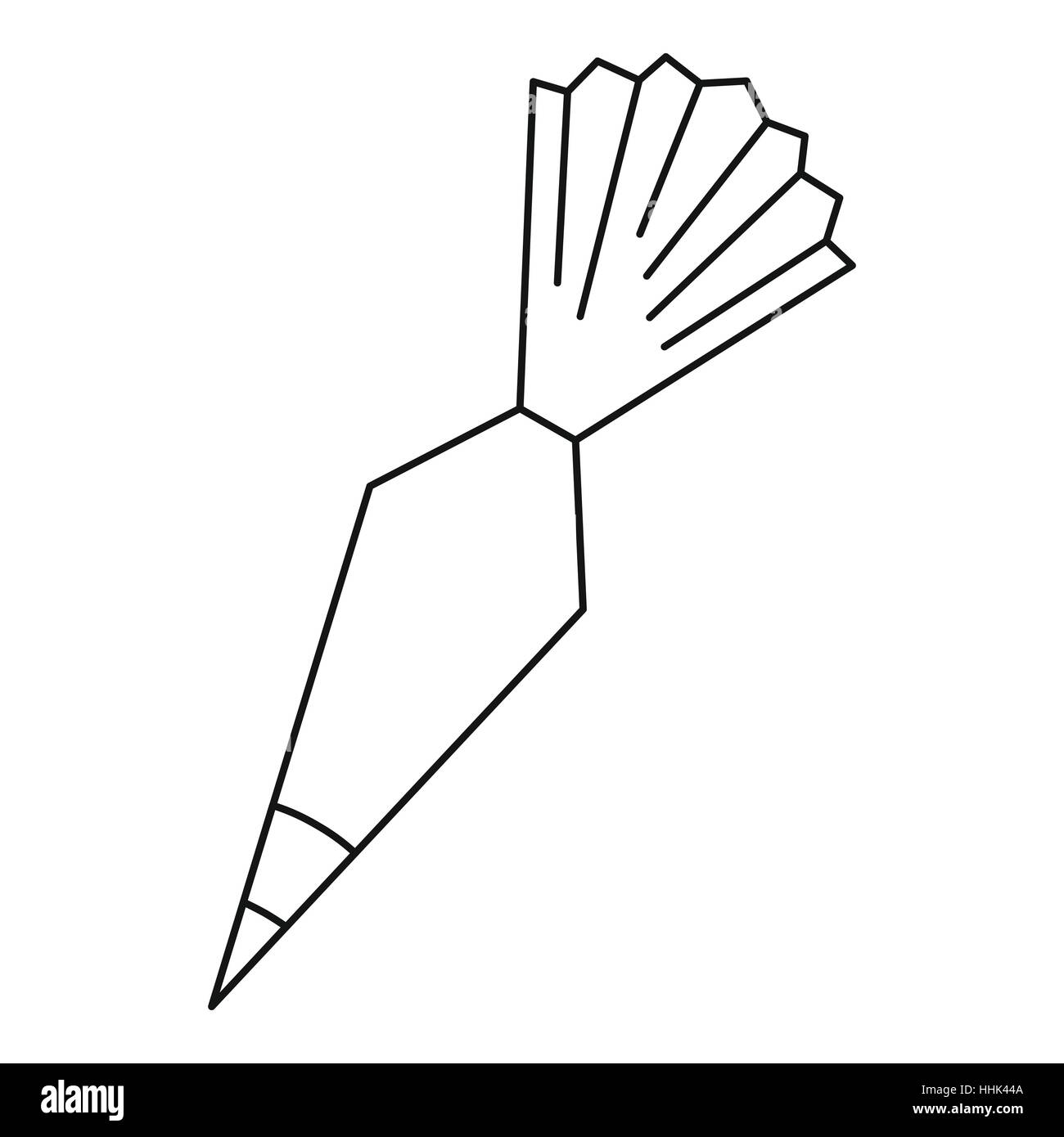 Icing bag and nozzle icon, outline style Stock Vector Image & Art - Alamy