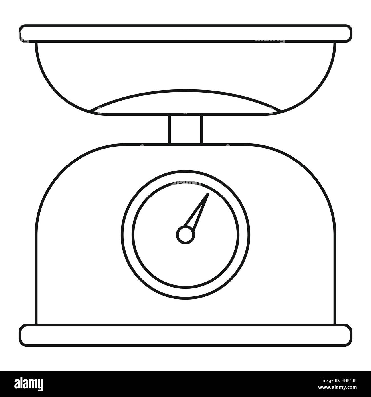 Weighing scales icon, outline style Stock Vector Image & Art - Alamy